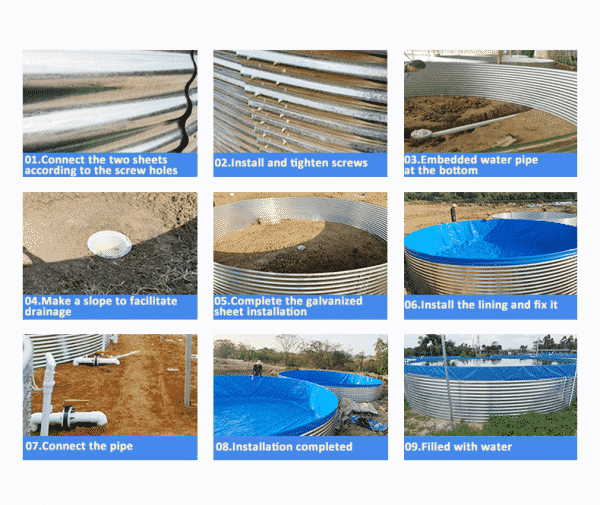 Collapsible PVC Fish Pond Indoor Outdoor Aquaculture Fish Tank | Space ...